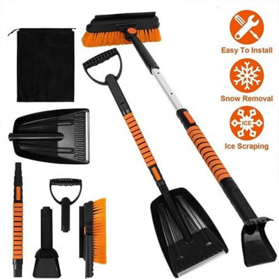 5 in 1 Collapsible Snow Shovel Kit with Brush Scraper for Car Travel ...