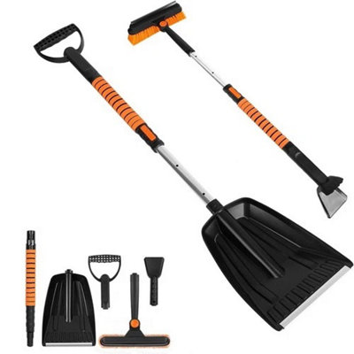 5 in 1 Collapsible Snow Shovel Kit with Brush Scraper for Car Travel ...