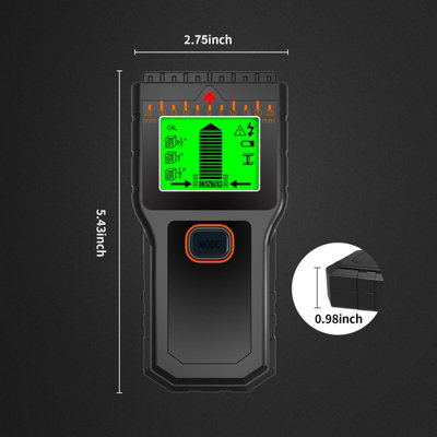 5 in 1 Electric Detector Wall Wood Metal Sensor Wire Stud Finder Cable ...