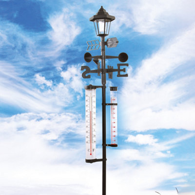 5-in-1 Garden Weather Station - Meteorological Measurer with Wind Vane ...
