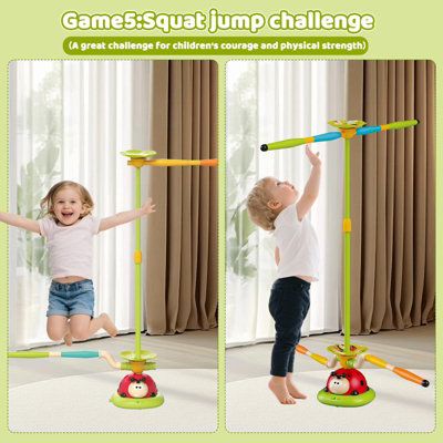 5-in-1 Kids Sports Activity Game Set Jump Challenge, Rocket Launcher ...