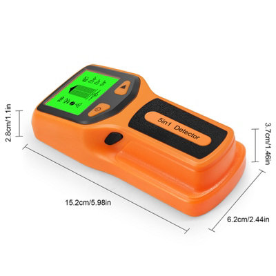 5-IN-1 STUD FINDER WALL SCANNER WITH HD LCD DISPLAY FOR DETECTING WOOD ...