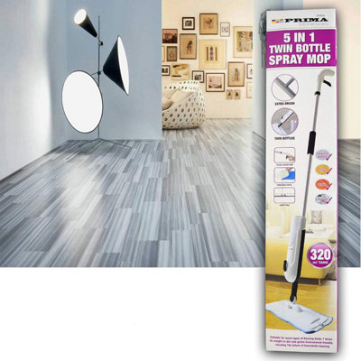 5 In1 Twin Bottle Floor Spray Mop Microfibre Water Spraying Kitchen ...