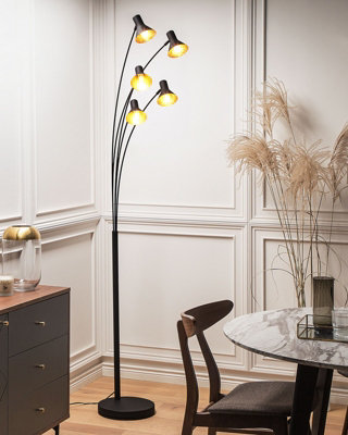 5 Light Floor Lamp Black BARAGA | DIY at B&Q