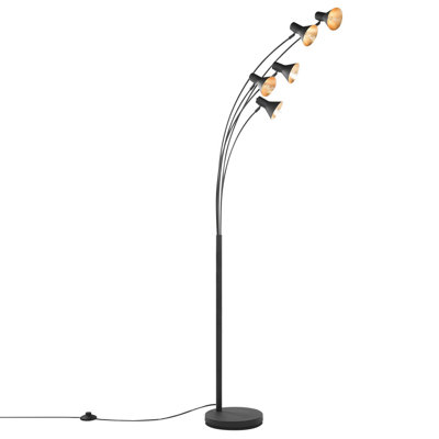 5 Light Floor Lamp Black BARAGA | DIY at B&Q