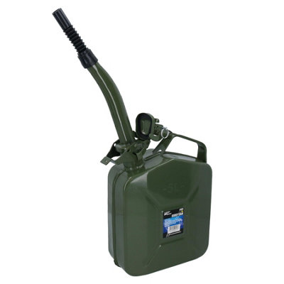 5 Litres Metal Fuel Jerry Can Holder Storage Container + Flexible Fuel ...