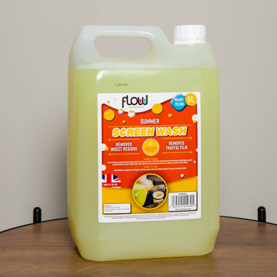 5 Litres Smear Free Summer Windscreen Washer Fluid For all Vehicles