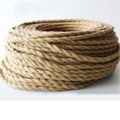 5 Meter Hemp 3 Core Twisted Fabric Lighting Cable 3 Core Vintage Flex ...