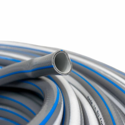 5 Meters Garden Hose Set Gray With Black Connector