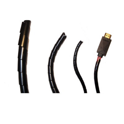 5 Metres Black Spiral Cable Wrap - TV, Consoles, Pc, Office Wire Tidy ...