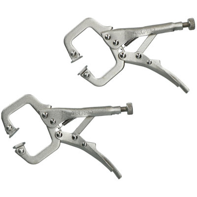 5" Mini Locking C Clamps Adjustable Fastener Welding Clamp Mole Grips 4 ...