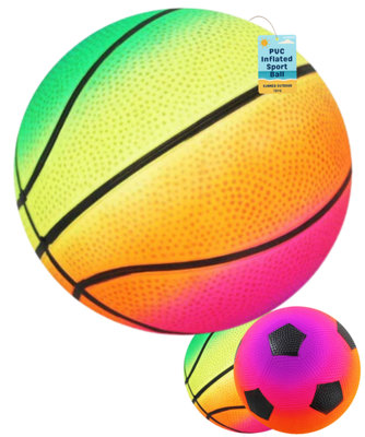 5" Neon Fluorescent Coloured Football Ball for Kids - Inflated