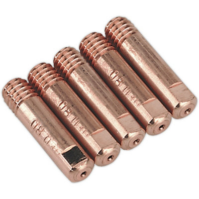5 PACK 0.8mm Contact Tip for MB15 Welding Torches - MIG Welding ...