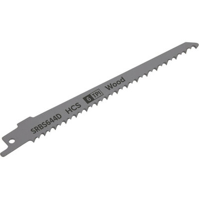 5 PACK 150mm HCS Reciprocating Saw Blade - 6 TPI - Milled Side Set ...