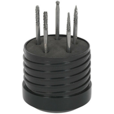 5 PACK - 3mm Micro Carbide Burr Bits Set - VARIOUS HEADS - Rotary Metal ...
