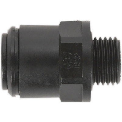 5 PACK - 6mm x 1/4" Straight Adapter Metric Pipe / Imp Thread Pneumatic ...