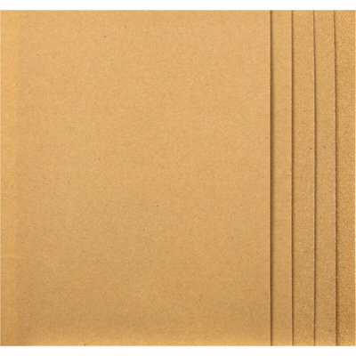 5 Pack Assorted Glasspaper Sheets - Versatile Sanding for Wood and ...