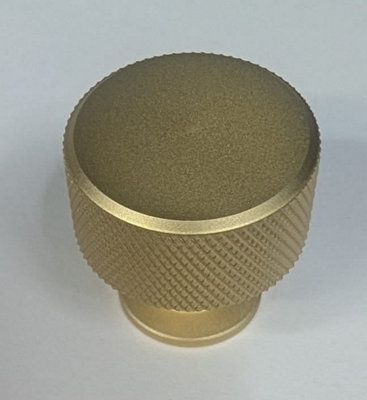 5 Pack Ellis Knurled Post Knob Kitchen Bedroom Door Knob Satin Brass