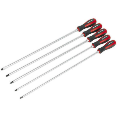 5 PACK Hammer Through Screwdriver Set - 450mm EXTRA LONG Hammer Strike ...
