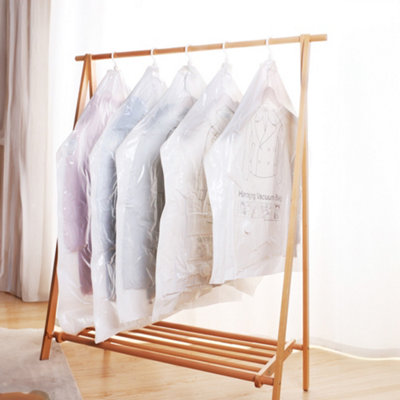 5 Pack Hanging Vacuum Compression Storage Bags in 2 Sizes