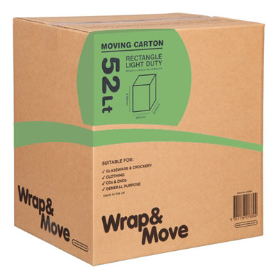 5 Pack Large Moving Boxes 52lt (01389x5)