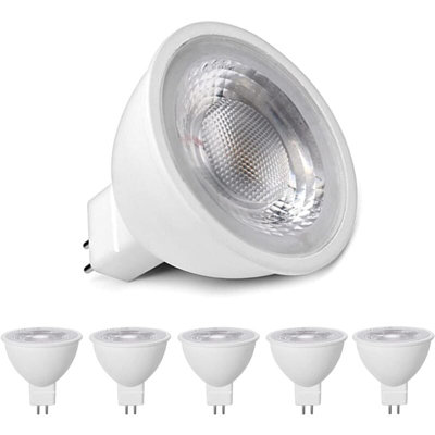 5 Pack MR16 GU5.3 LED Bulbs 5W 500lm Warm White 3000K AC DC 12V Non ...