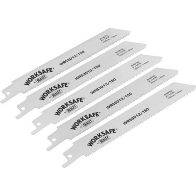 5 Pack of 150mm Reciprocating Saw Blades - 14 TPI for Cutting Iron and ...