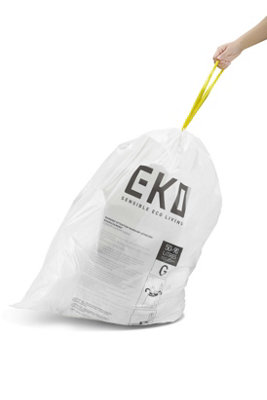 5 Pack of EKO Plastic Bin Liners Size G 50-90L, 10 Bags