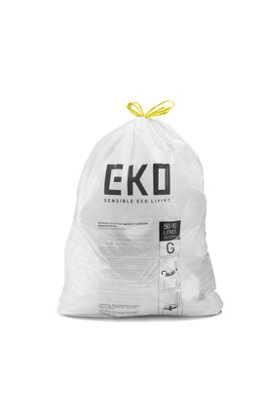 5 Pack of EKO Plastic Bin Liners Size G 50-90L, 10 Bags