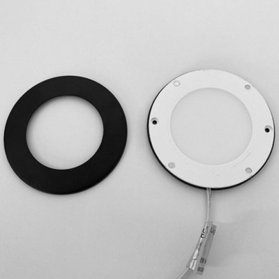 5 Pack of Matt Black Ultra-Slim Round Under Cabinet Kitchen Lighting ...