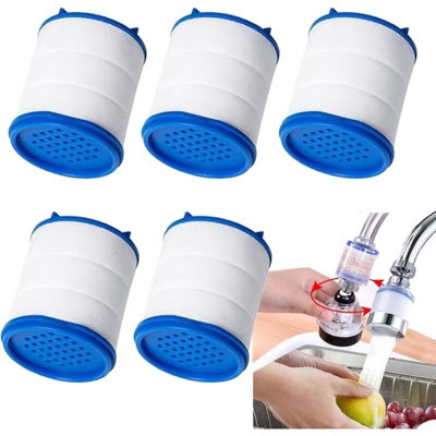 5 pack replacement faucet filter cartridges, pp cotton water filter ...