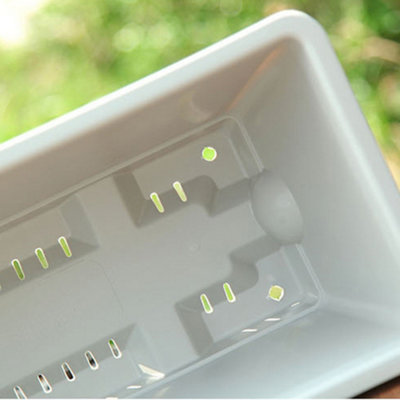 5 Pack Self-Watering Plastic Trough Planters - Ideal Indoor/Outdoor ...