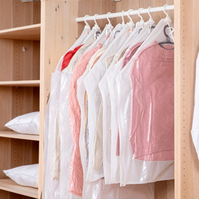 Buy 5 Pack Storage Bags Hanging Vacuum Compression Bags in 2 Sizes ...