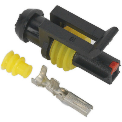 5 PACK Superseal 1-Way Female Connector - Housing Terminals & Seals ...