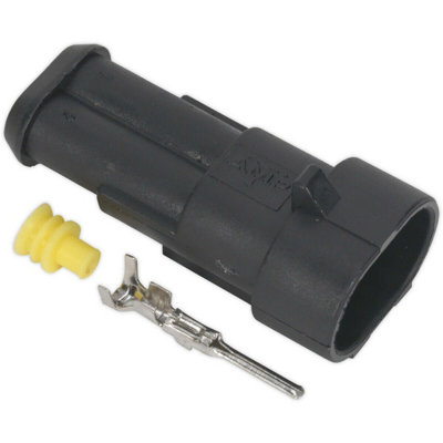 5 PACK Superseal 2-Way Male Connector - Housing Terminals & Seals ...