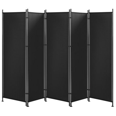 5 Panel Room Divider NARNI Black