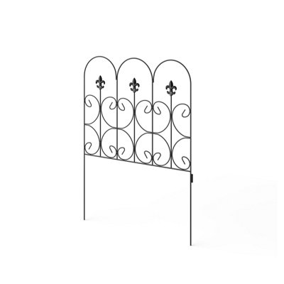 5 Panels Metal Garden Borders Fence Yard Edging Decor 61x81.5cm