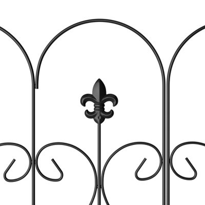 5 Panels Metal Garden Borders Fence Yard Edging Decor 61x81.5cm