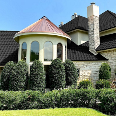 5 Pcs Black Rainbow Tile Stone Coated Metal Sheet Roofing Shingles L ...