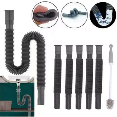 5 PCS Collapsible Flexible Caravan Motorhome Drainage Waste Pipes with ...