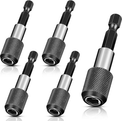 5 Pcs Drill Bit Holder Magnetic Drill Bit Extension Hex Shank Quick ...