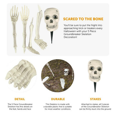 5 Piece Groundbreaking Skeleton Halloween Decoration - Pack of 2