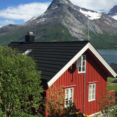 5-Piece Jet Black Asphalt Roofing Tiles, Garden Shed Felt Shingles