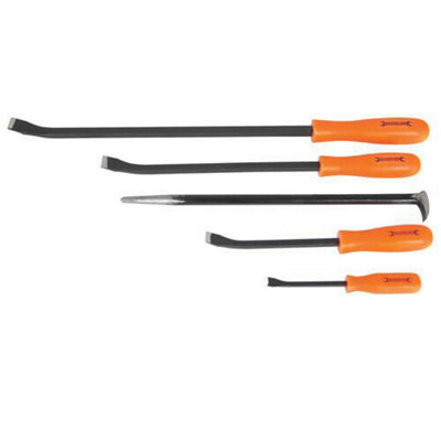 5 Piece Pry Bar Set 200mm 300mm 450mm 600mm & Roll Bar Heavy Duty | DIY ...