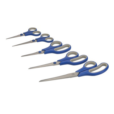 5 Piece Scissor Set 140mm 250mm For Cut Cutting Trimming | DIY at B&Q