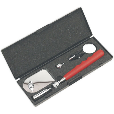 5 Piece Telescopic Magnetic Pick Up Tool Kit with LED Light and ...