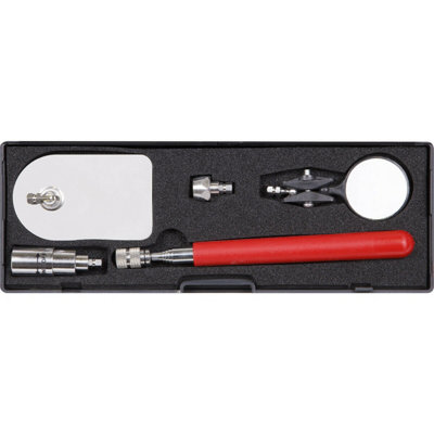5 Piece Telescopic Magnetic Pick Up Tool Kit with LED Light and ...