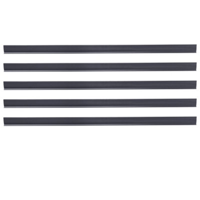 5 Pieces Grey PVC Garden Panel Slats Fence Privacy Screen for Outdoor ...
