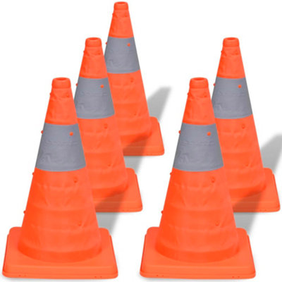 5 Pop-up Traffic Cones 42 Cm Traffic Cones