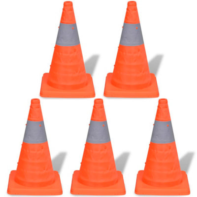 5 Pop-up Traffic Cones 42 Cm Traffic Cones